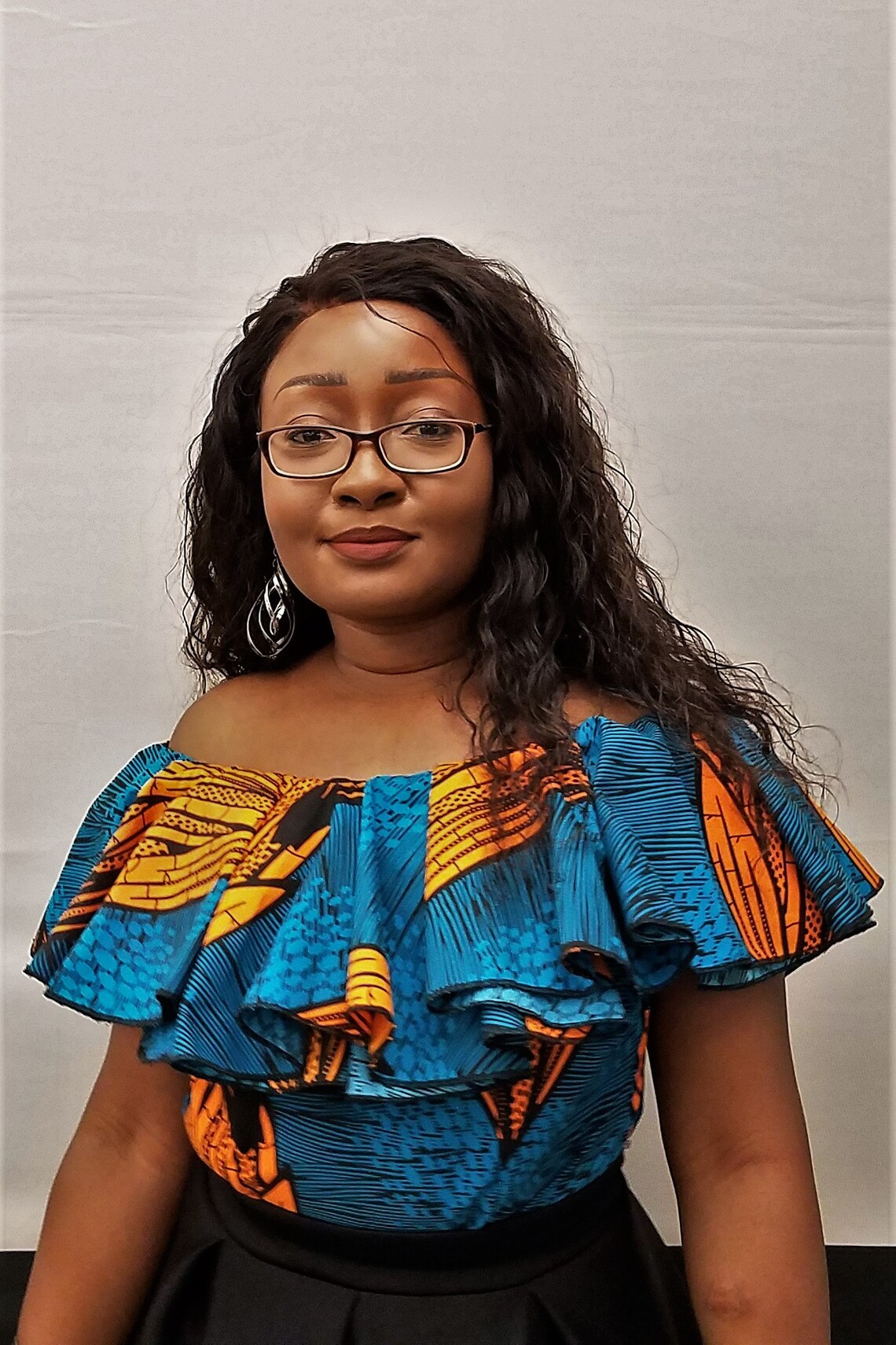 Kuwaha African Print off Shoulder Ruffle Crop Top Blouse - Etsy