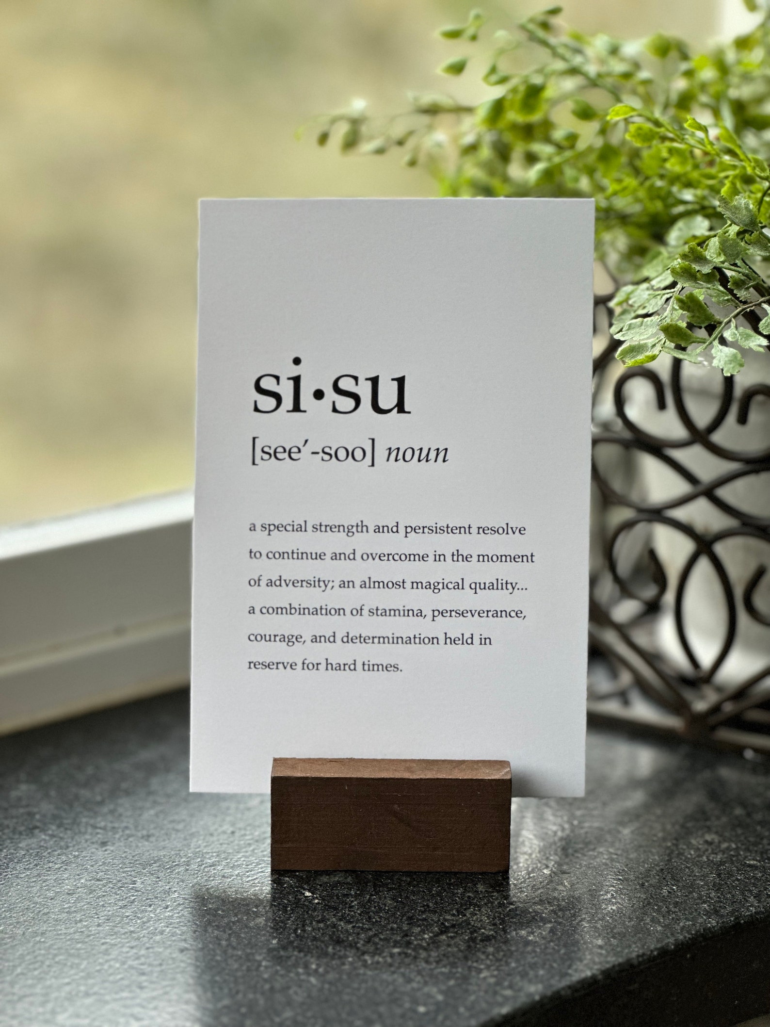 SISU Definition Print | PAPER PRINT | Finnish Gift | Courage | Grit ...
