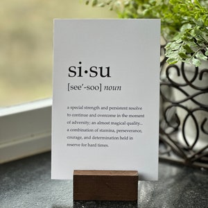 SISU Definition Print | PAPER PRINT | Finnish Gift | Courage | Grit ...