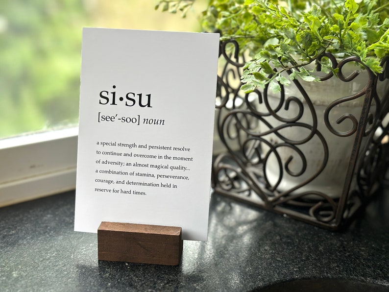 SISU Definition Print | PAPER PRINT | Finnish Gift | Courage | Grit ...