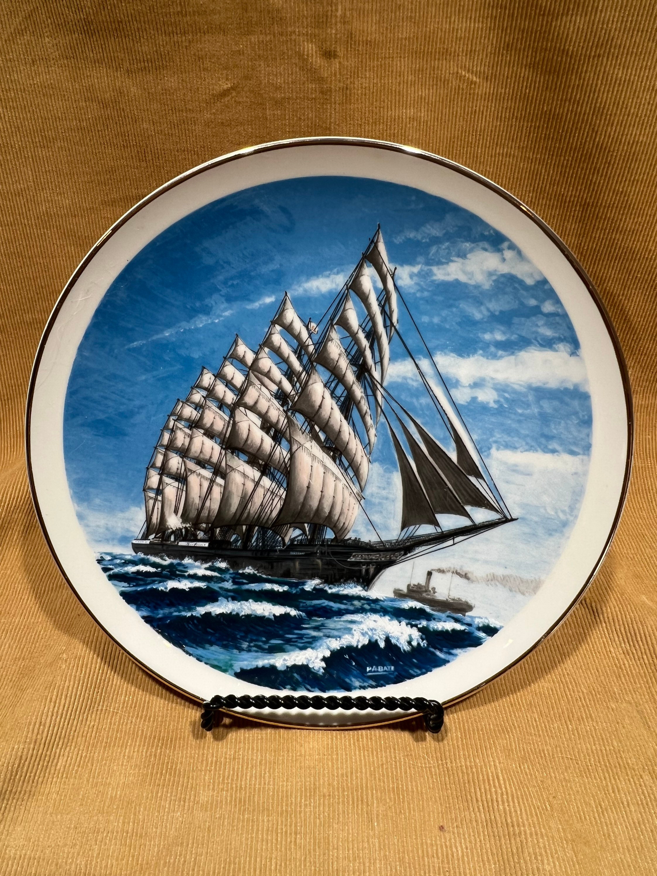 Sailing Ship Preussen Collectors Plate Maritime by Pabate Vintage - Etsy