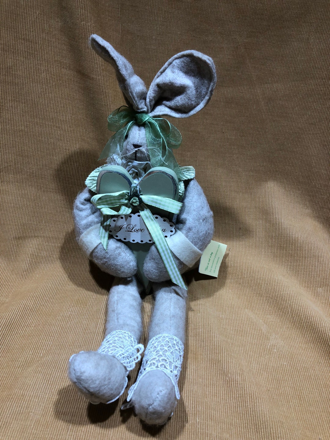 RAZ Imports Plush-bunny I Love You Carol King-paula Buttel Adjustable ...