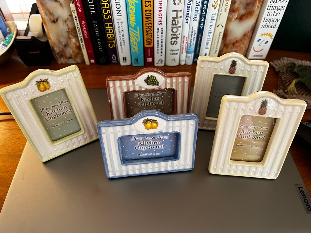 Set of 5 CERAMIC FRAME, Tabletop Wall Hung and Magnet, Home Sweet Home ...
