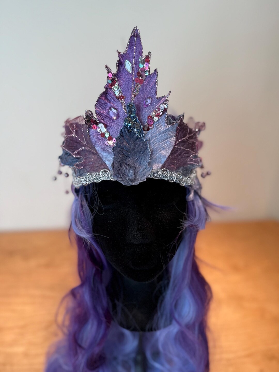 Lavender Fae Sparkle Fantasy Crown - One of a Kind Cosplay Headpiece - Etsy