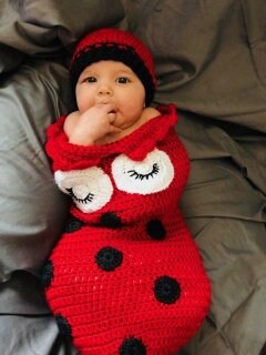 Ladybug Cocoon Sleeper With Girl or Boy Hat - Etsy