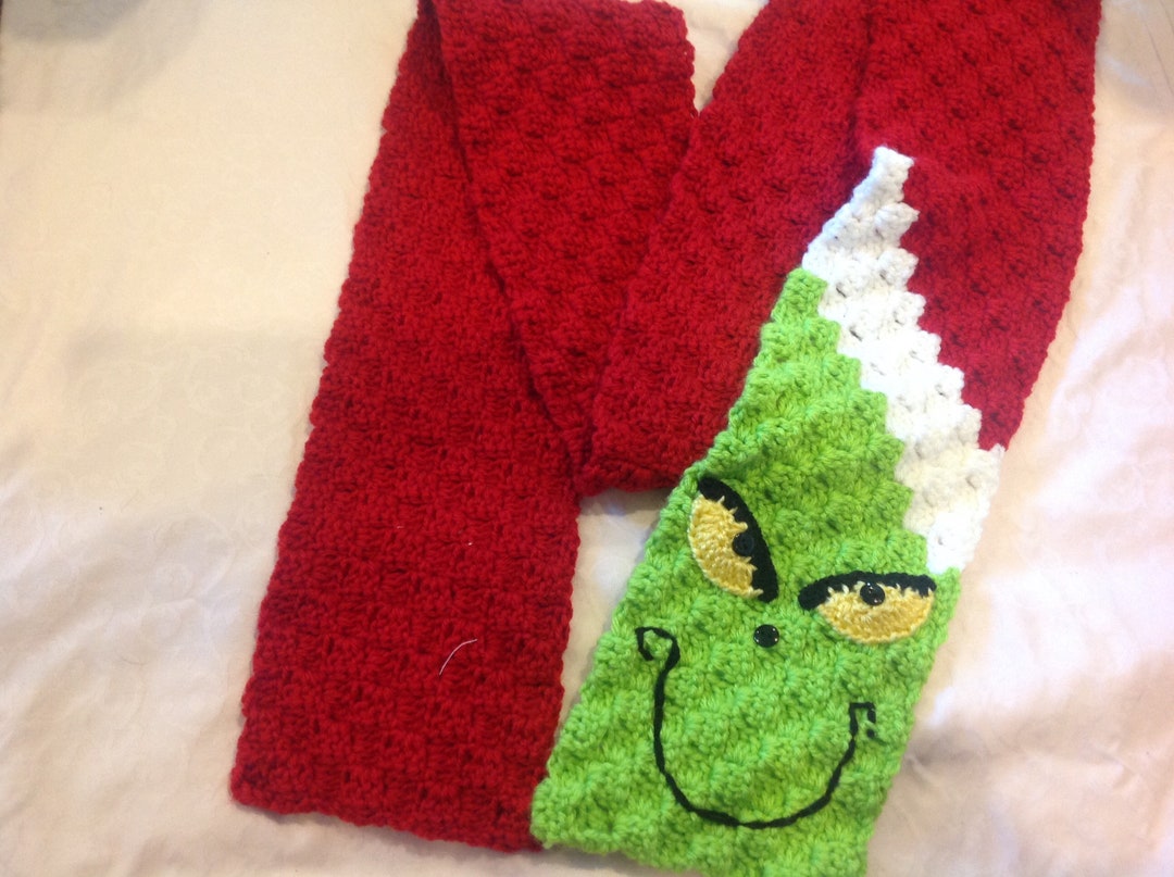 Mr Grinch Christmas Scarf - Etsy