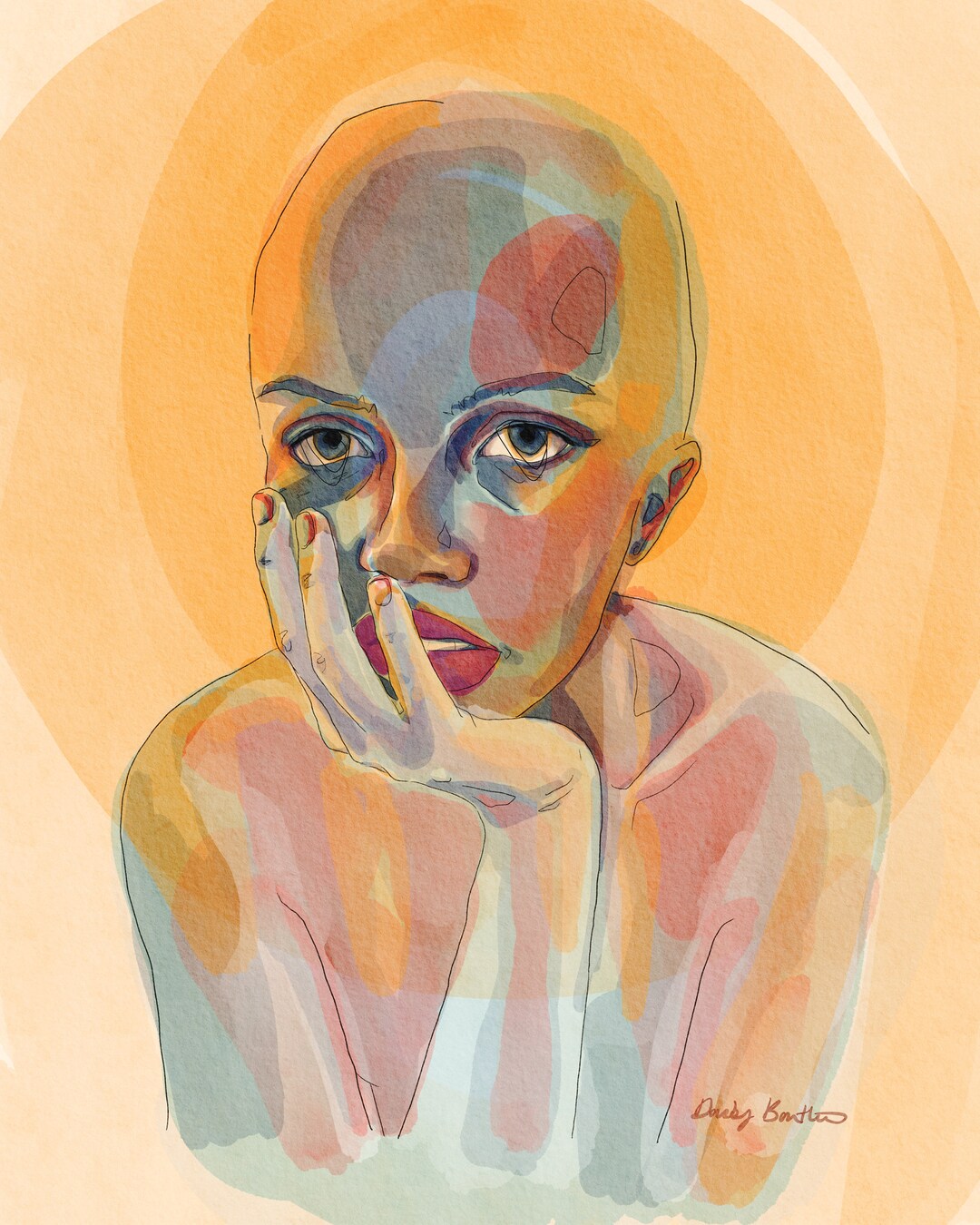 Wall Art Print, 8.5x11, Portrait Art, Original Digital Painting - Etsy