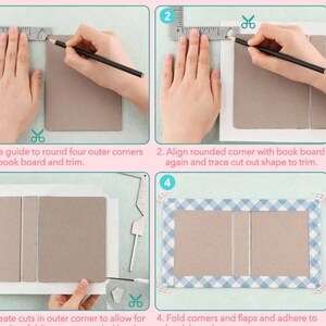 Bookbinding Square: 5-in-1 Tool Corner Miter, Ruler, Trimmer, Hole ...