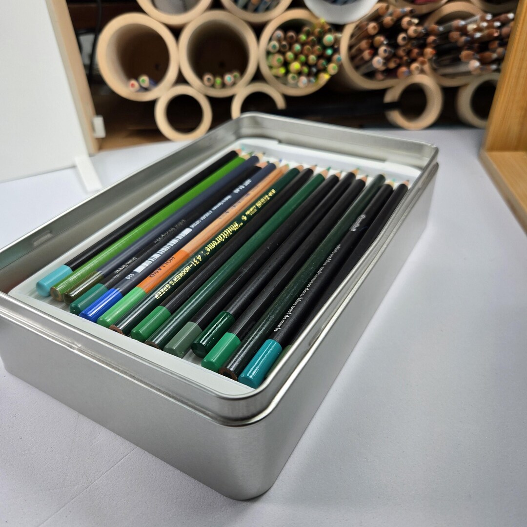 Colored Pencil Storage Box Holds up to 75 Pencils - Etsy