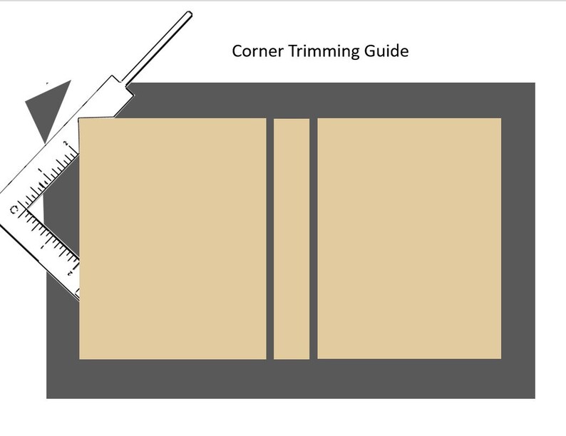 Bookbinding Square: 5-in-1 Tool Corner Miter, Ruler, Trimmer, Hole ...