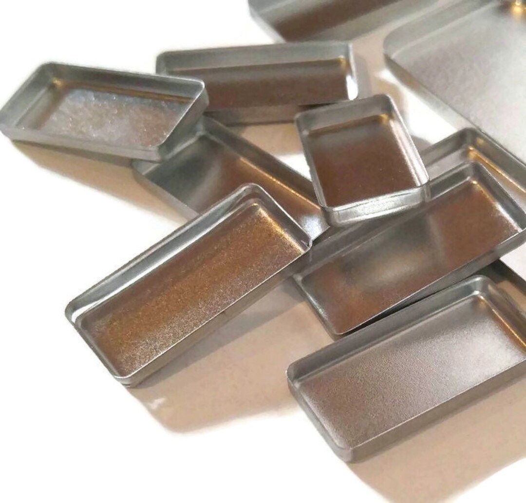Refill Rectanglular Clear Coated Tin Paint Pans for Travel - Etsy