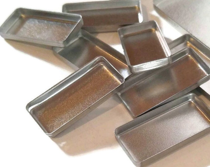 Refill Rectanglular Clear Coated Tin Paint Pans for Travel Palette - Etsy