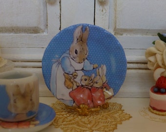 1:12 Scale Peter Rabbit Dollhouse Miniature Plate | Etsy