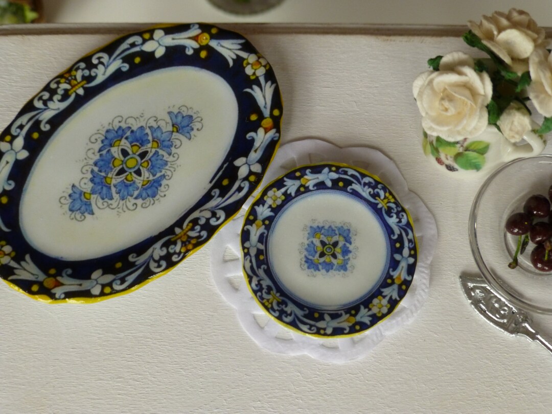 Italian Style Dollhouse Miniature Plate - Etsy
