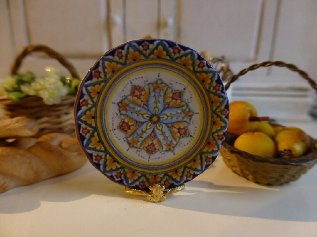 Sienna Tuscan Dollhouse Miniature Plate - Etsy