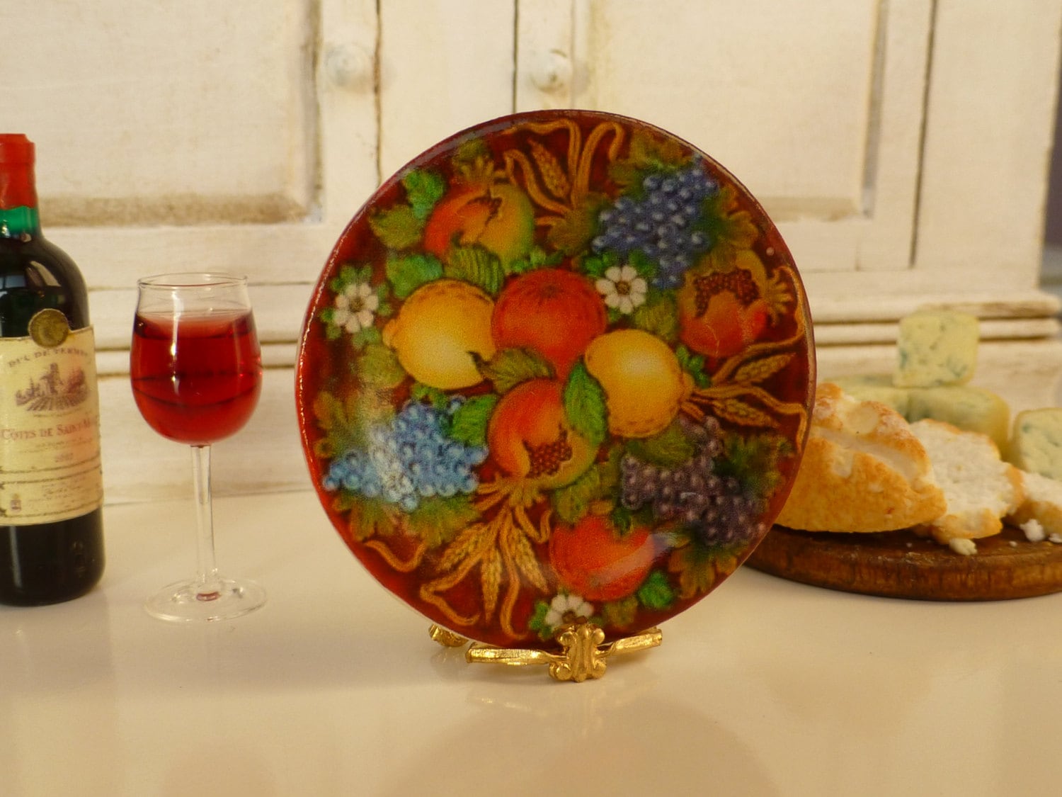Tuscan Fruit Plate for Dollhouse Miniatures in 1:12 Scale - Etsy