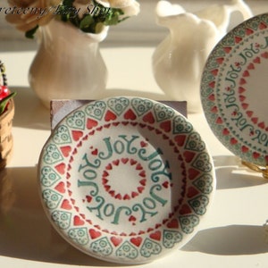 Joy Dollhouse Plate in 1:12 Scale. - Etsy