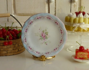 Blue Delft Maltese Dog Plate for Dollhouse | Etsy