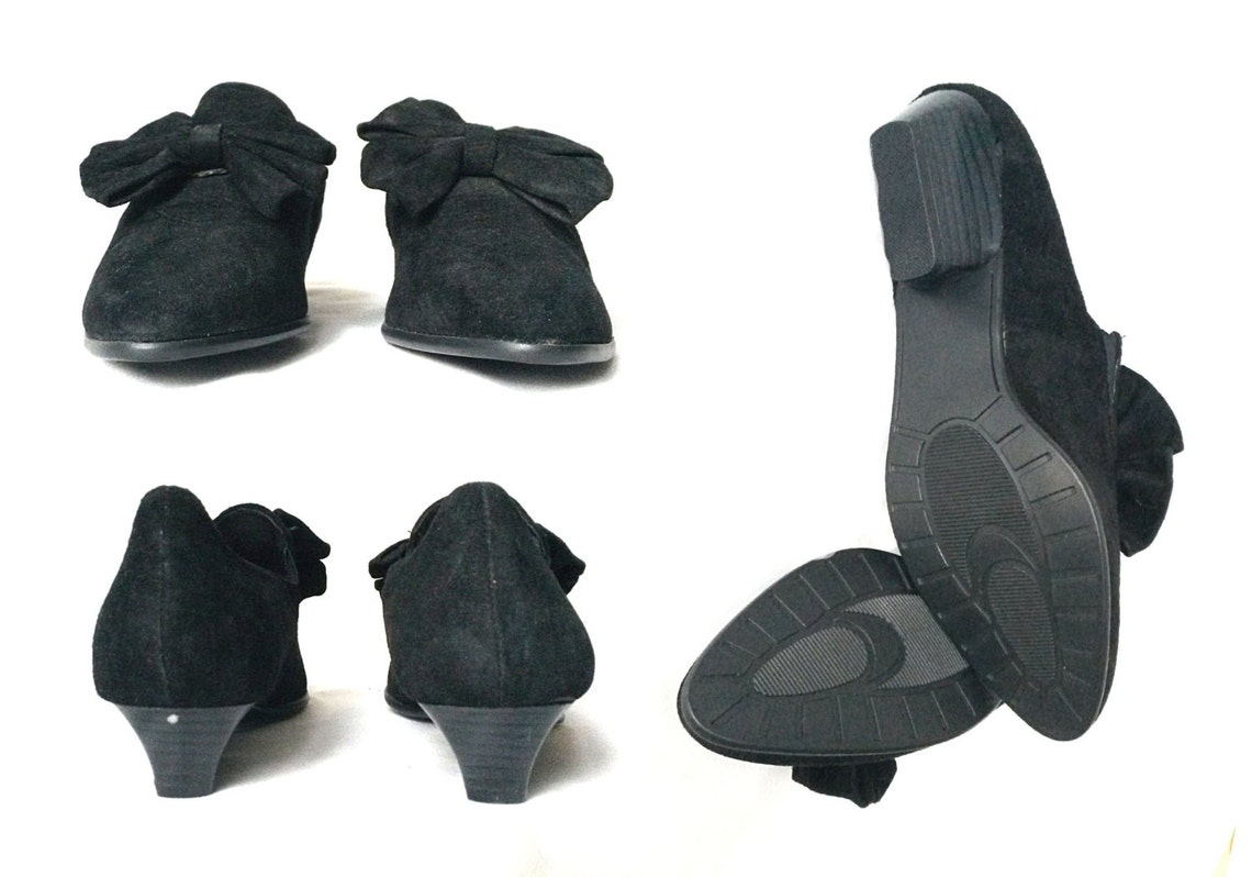 80s BOW TIE Booties EDWARDIAN Booties Ankle Booties Ribbon Booties ...