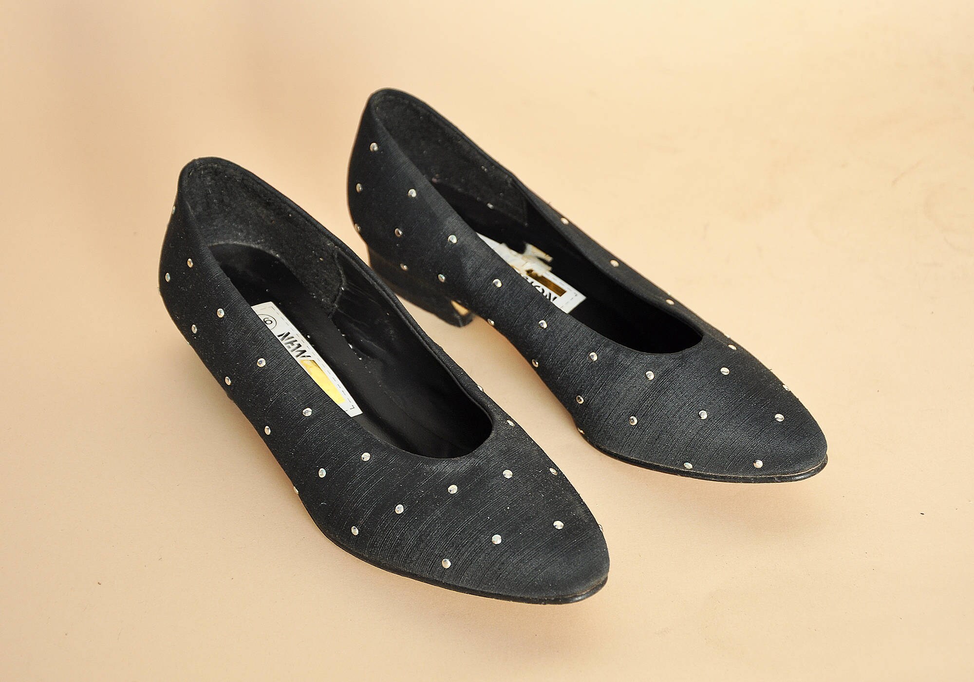 90s TEXTILE Pumps STUDED Pumps MOD Pumps Low Pumps Minimal Pumps Retro ...