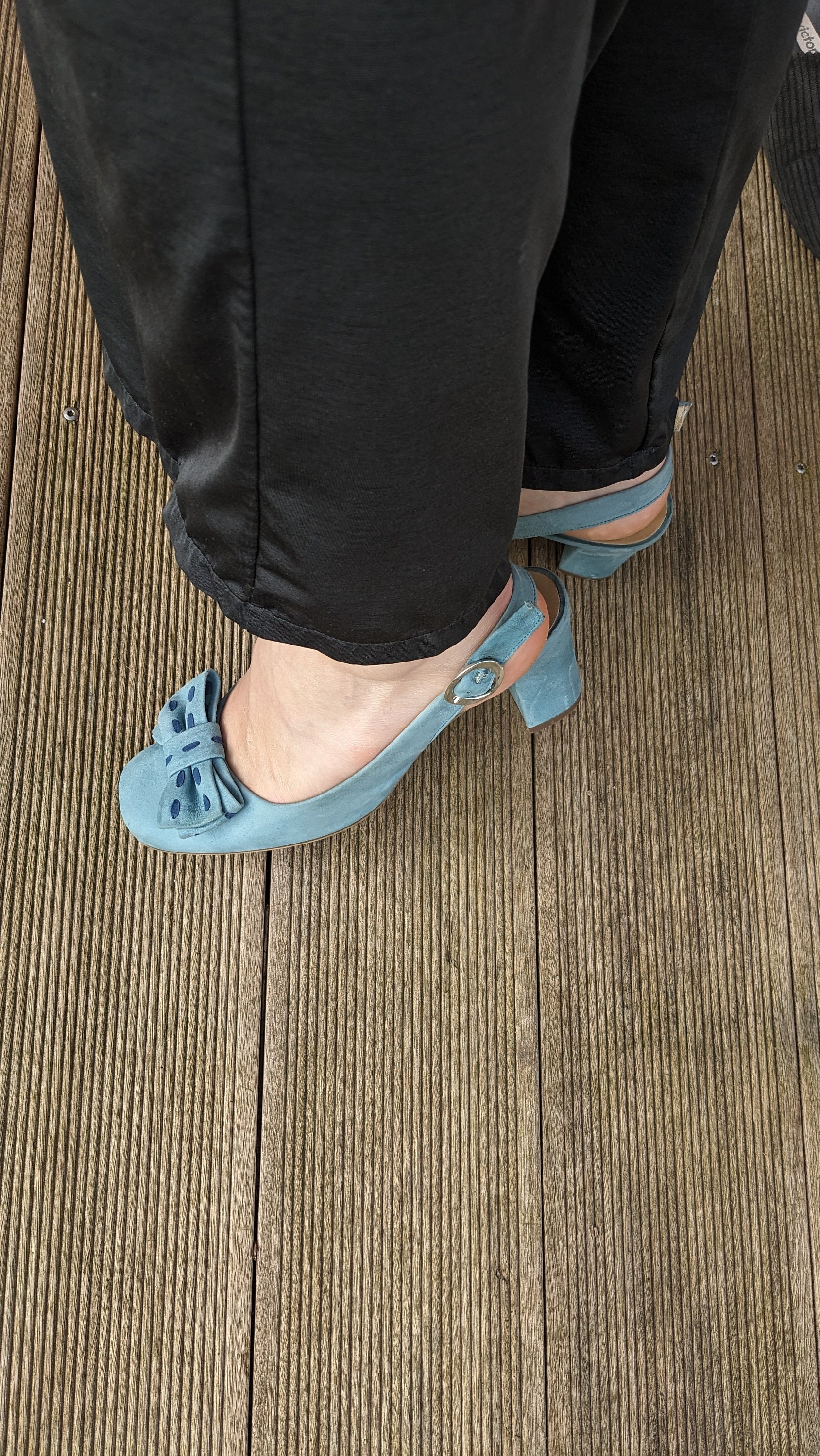 90s PETER KAISER Pumps Blue Nubuck Pumps Bow Tie Pumps Romantic Pumps ...