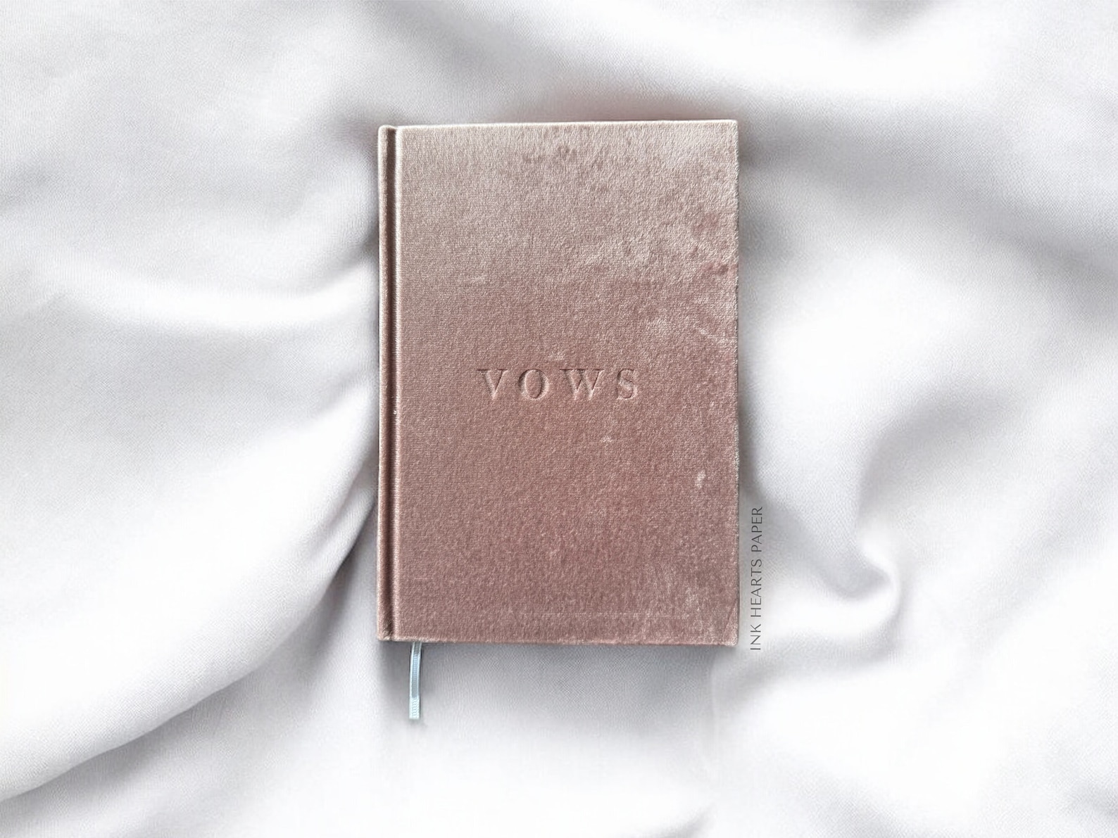 Velvet Vow Books Set of 2: Italian Silk, Debossed Wedding Notebooks - Etsy
