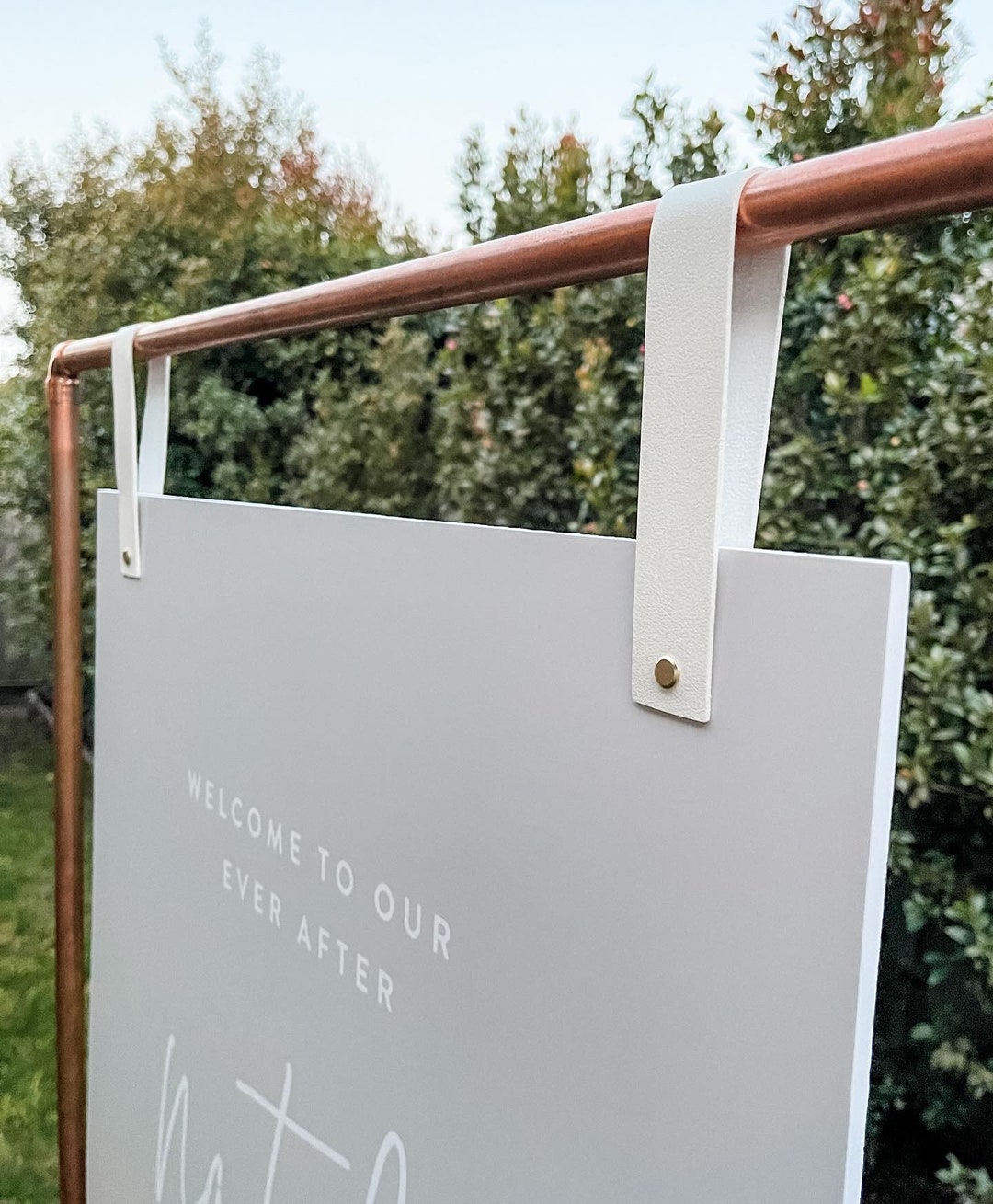 Leather Sign Straps for Hanging Sign | Welcome Sign Hanging, Wedding ...