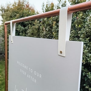 Leather Sign Straps for Hanging Sign Welcome Sign Hanging, Wedding Sign ...