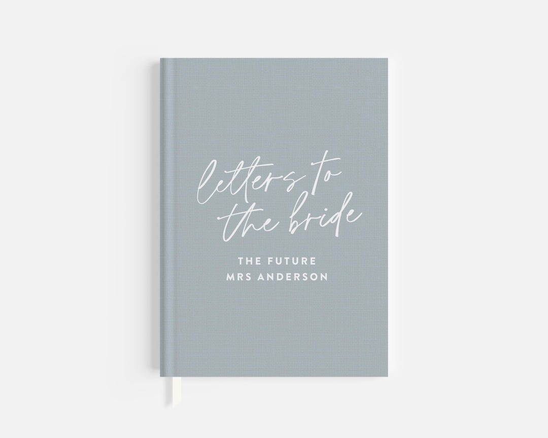 Personalized Linen Guest Book: Letters to the Bride, A5 Notebook - Etsy ...