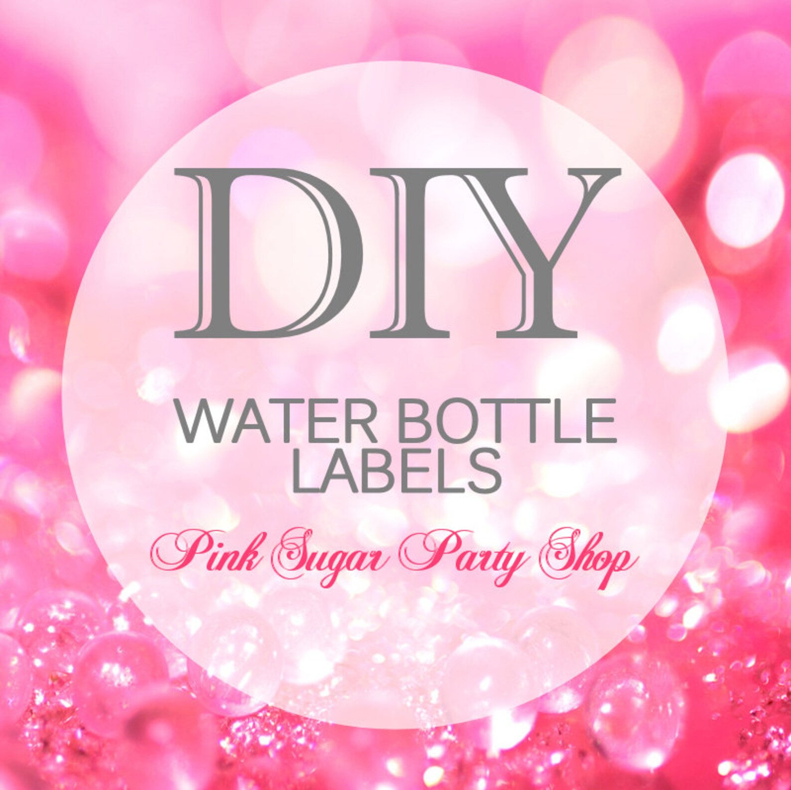 DIY Water Labels Printable PDF Any Waterlabel Design in Our - Etsy