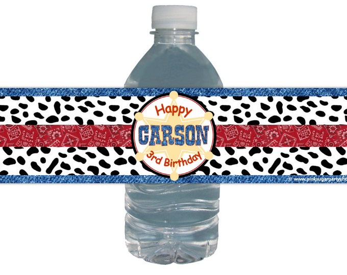 Cowboy Cowgirl Western Theme Birthday Party Water Bottle - Etsy