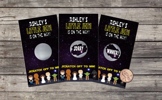 Star Wars Scratch Off Game Cards, Baby Shower, Birthday, Lottery ...
