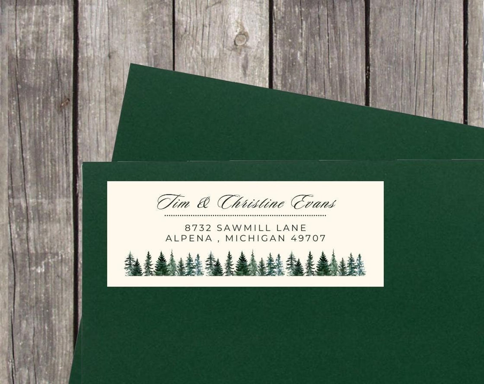 Evergreen Tree Return Address Labels: Custom Stickers - Etsy