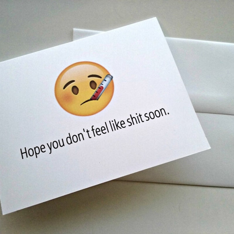 Funny Get Well Card - Etsy