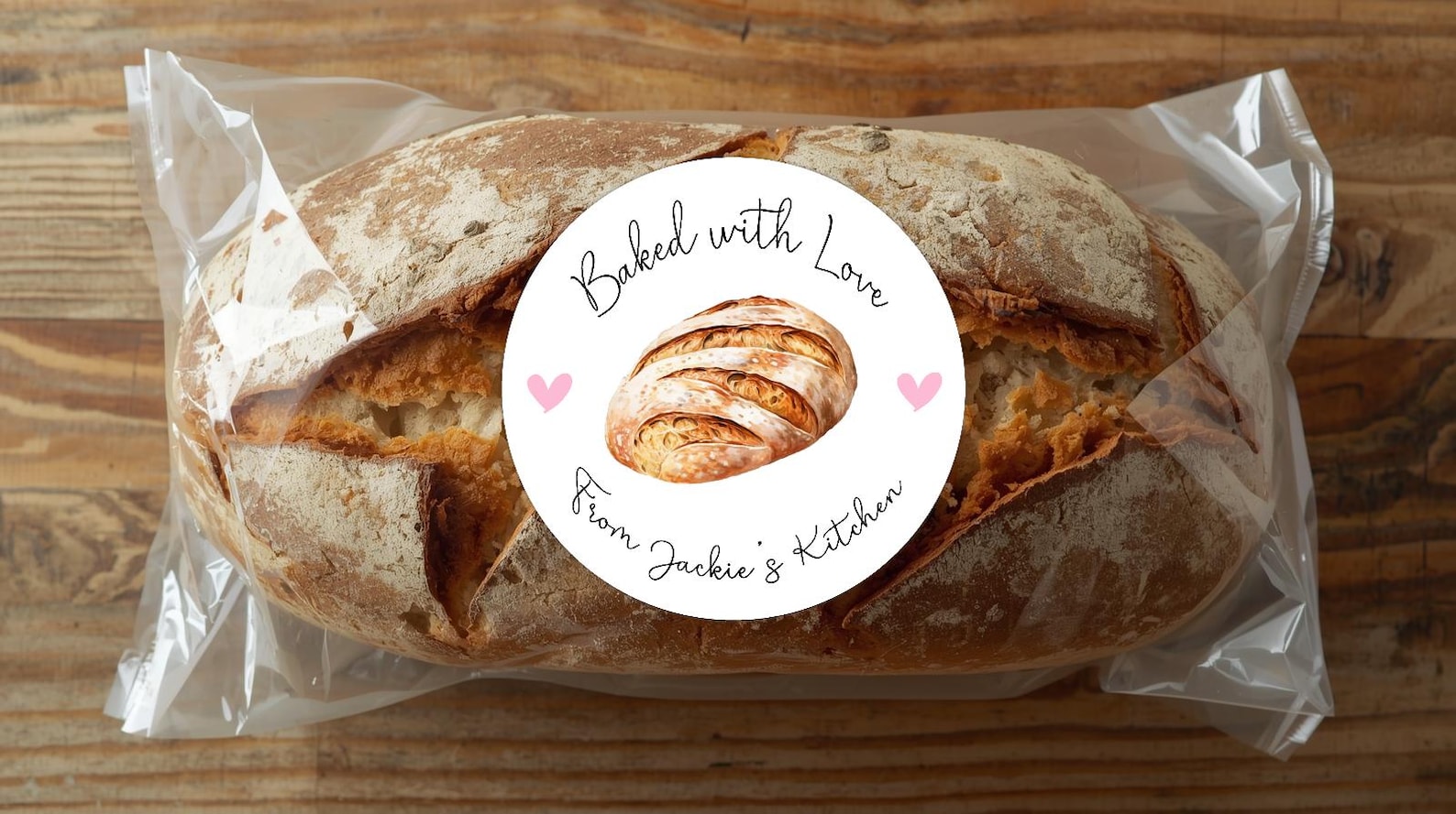 Sourdough Bread Bag Stickers, Personalized Baked Bread Labels Supplies ...