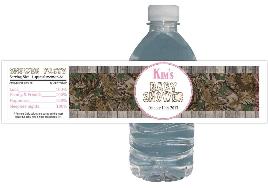 Country Camo 15ct Bottle Labels Birthday Party Baby Shower - Etsy