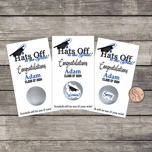 Graduation 2024 Party Scratch off Game Cards 10ct YOUR COLOR CHOICE ...