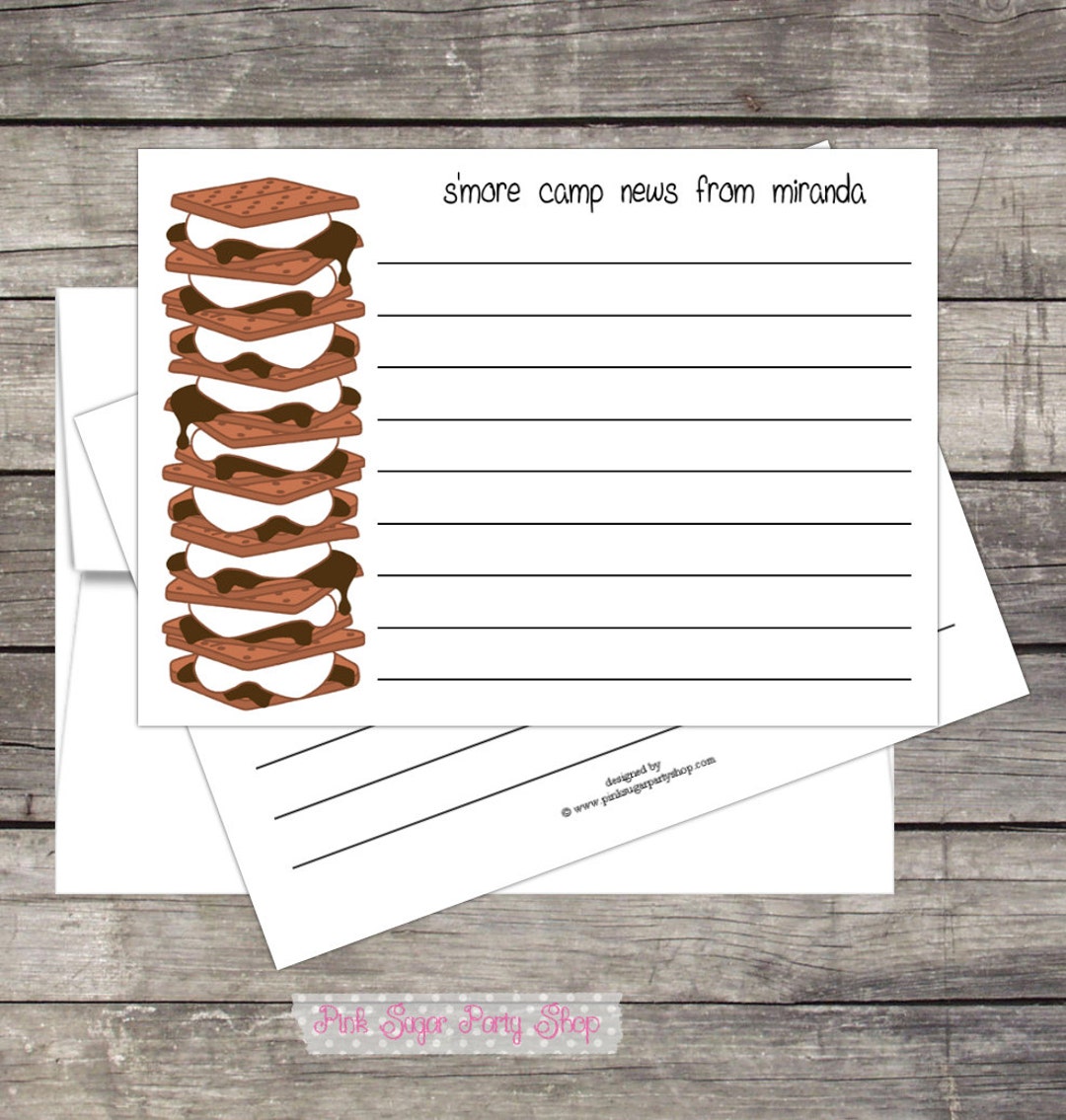 S'mores Camp Stationery: Kids Note Cards, 20ct - Etsy