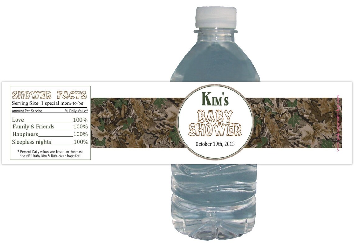 Country Camo 15ct Bottle Labels Birthday Party Baby Shower - Etsy