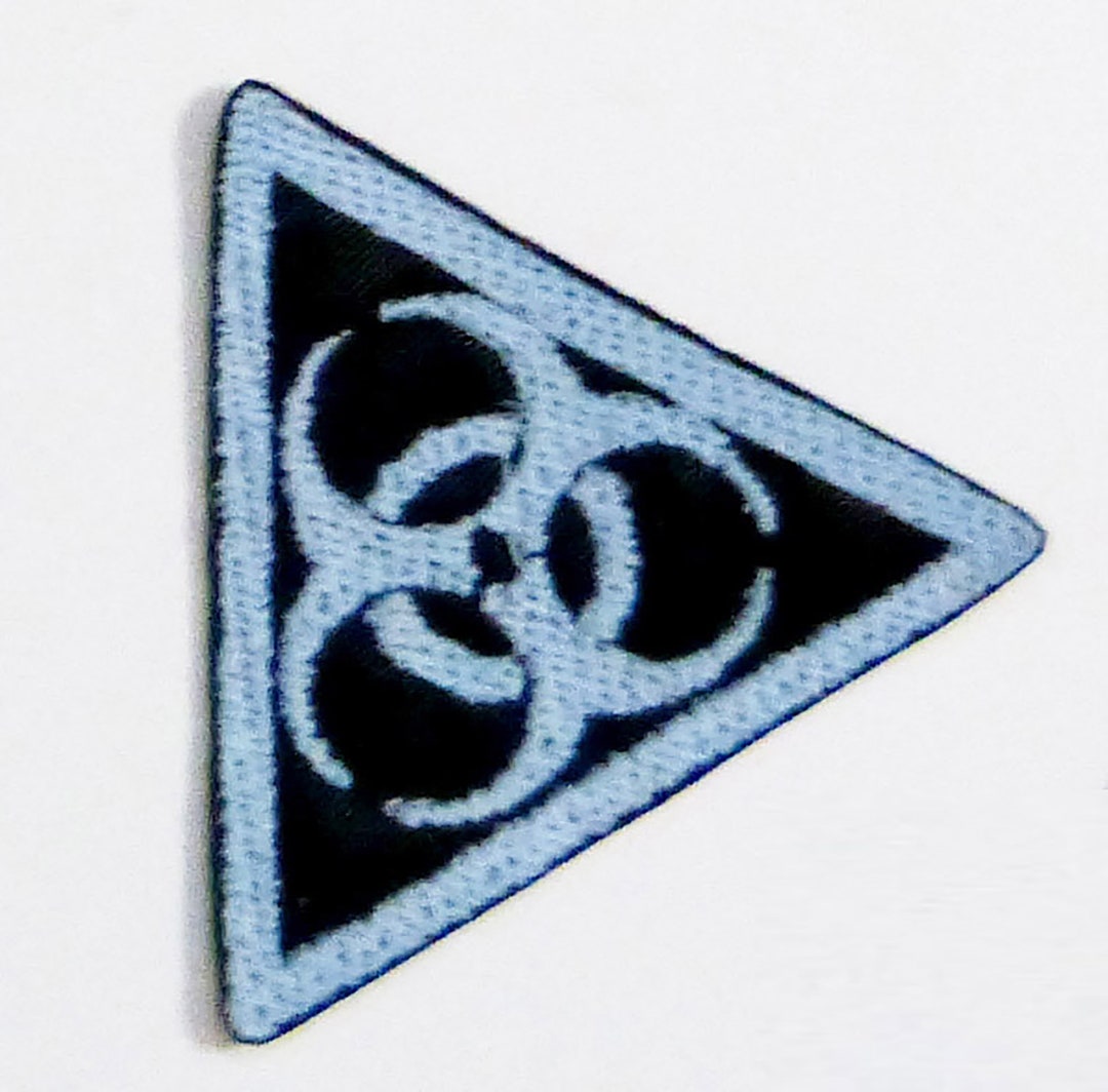 Glow in the Dark Blue Biohazard Patch, Iron-on Patch, Sew-on Patch ...