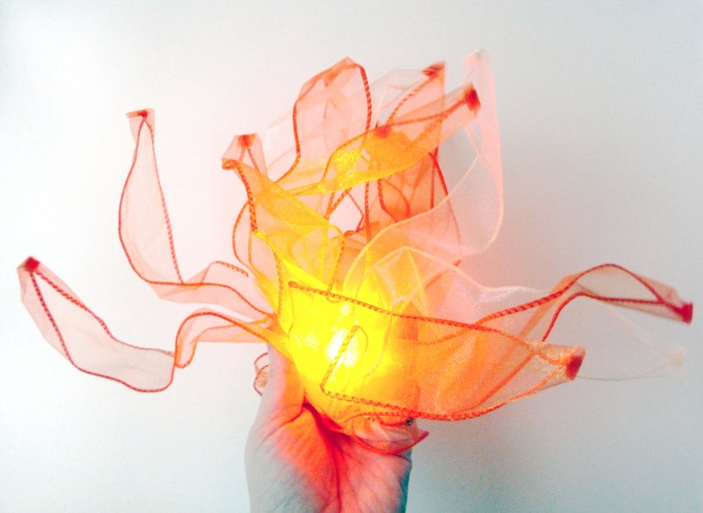 Orange Light up Fire Prop Pair Bundle Halloween LED Fire | Etsy