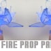 Blue Light up Fire Prop Pair Bundle, Halloween LED Fire Accessory ...