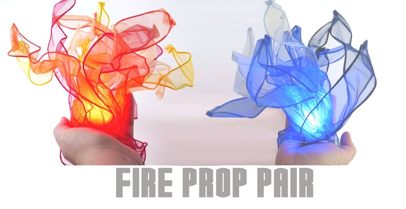 Fire and Ice Light up Fire Prop Pair Bundle Halloween LED - Etsy