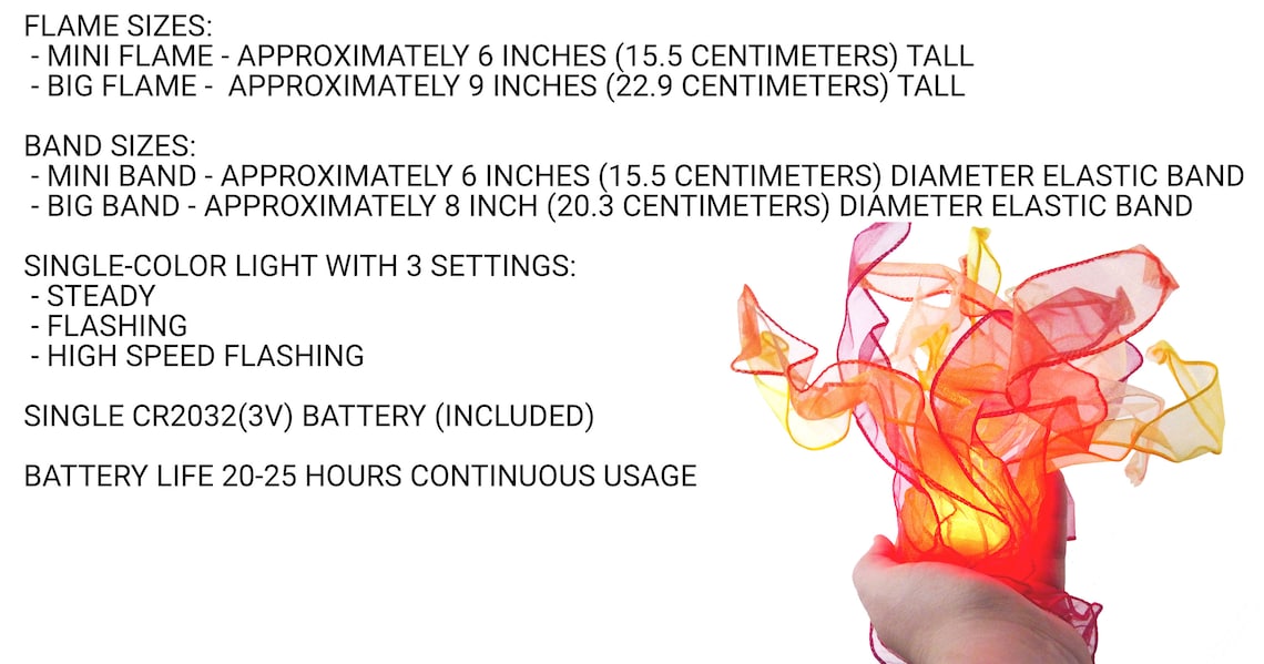 Fire and Ice Light up Fire Prop Pair Bundle Halloween LED - Etsy