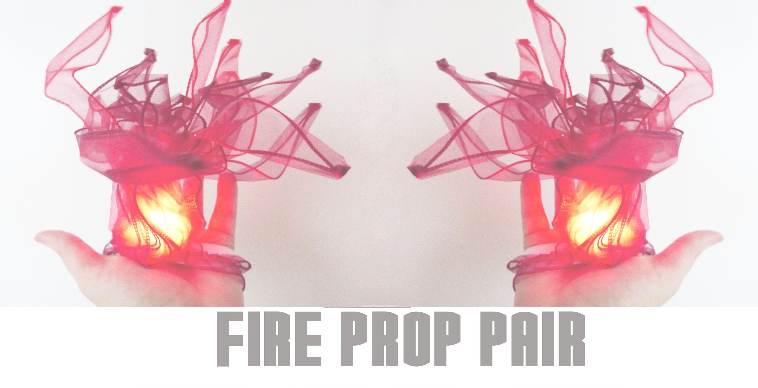 Red Light up Fire Prop Pair Bundle Halloween LED Fire - Etsy UK