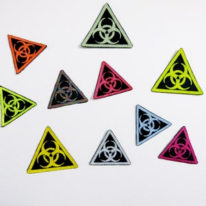 Glow in the Dark Red Biohazard Patch, Iron-on Patch, Sew-on Patch ...