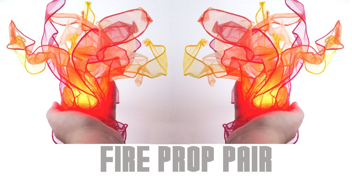 Blue Light up Fire Prop Pair Bundle Halloween LED Fire - Etsy