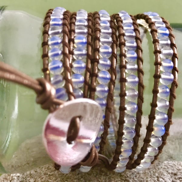 Moonstone Wrap Bracelet - Etsy