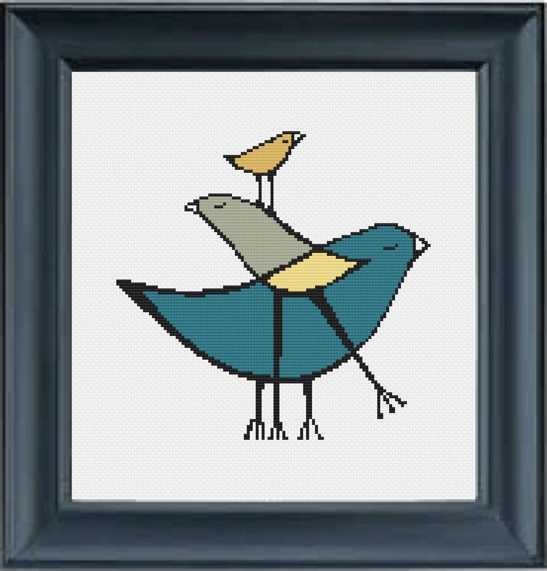Layered Birds, Cross Stitch Pattern, PDF, Instant Download - Etsy