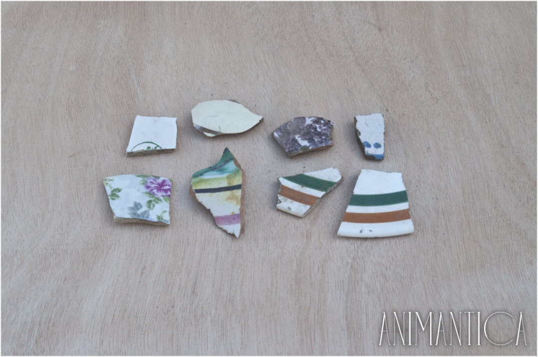 Eight Ceramic Fragments, Finds From Under Ground (sicily) - Etsy